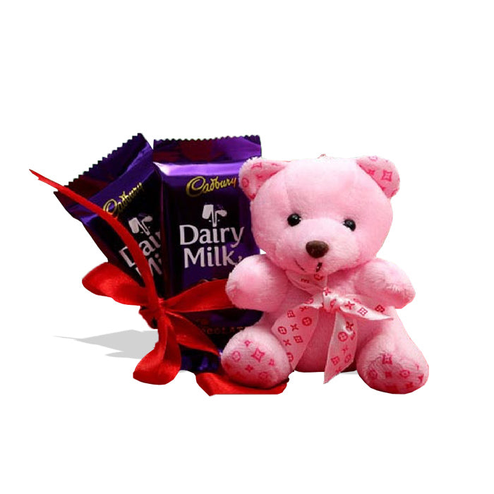 A great Combo of 6 Inch Teddy bear with your all time favourite Dairy ...